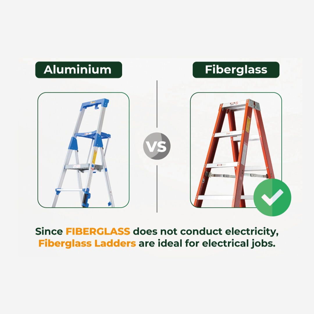 Comparison between Aluminium Ladder and Fiberglass Ladder