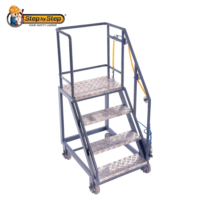 Square Platform with Brake System Ladder